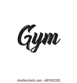 Gym Text Design Vector Calligraphy Typography Stock Vector (Royalty ...