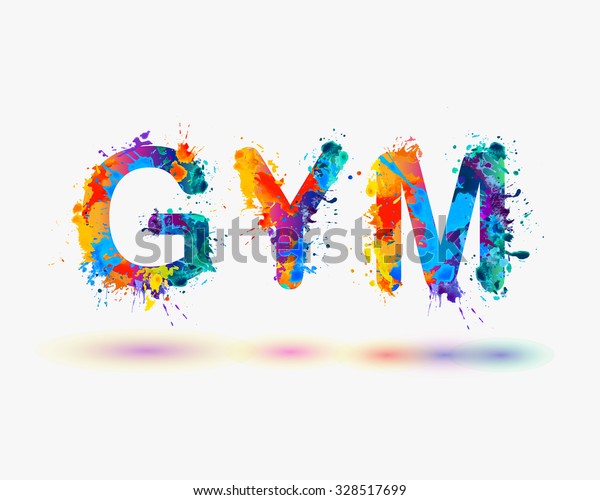 Gym Word Written Spray Paint Stock Vector (Royalty Free) 328517699