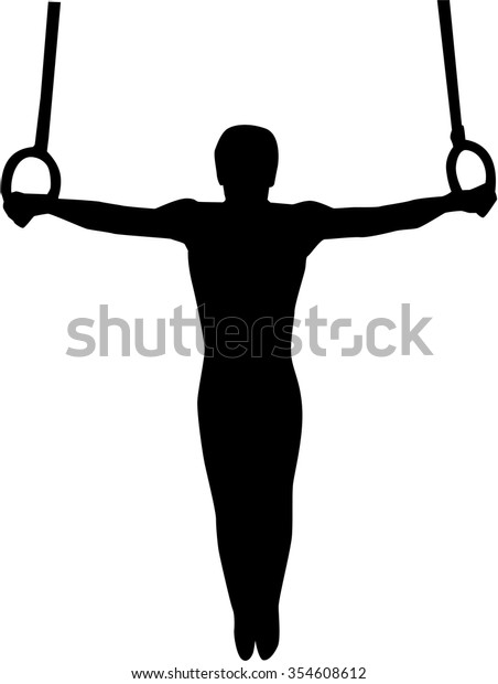 Gymnastics Athlete Gymnastics Rings Stock Vector (Royalty Free ...