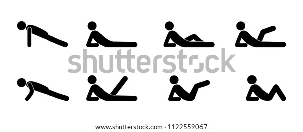 Gymnastics Person Stick Figure Doing Lying Stock Vector (Royalty Free ...