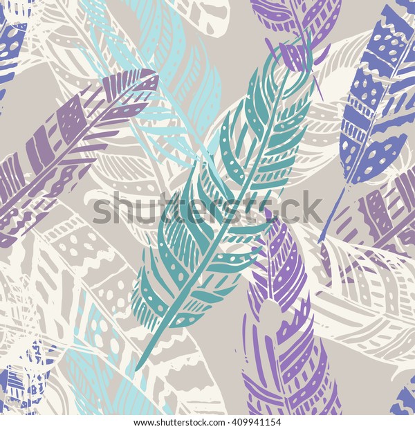 Gypsy Love Hand Drawn Vector Feather: เวกเตอร์สต็อก (ปลอดค่าลิขสิทธิ์ ...