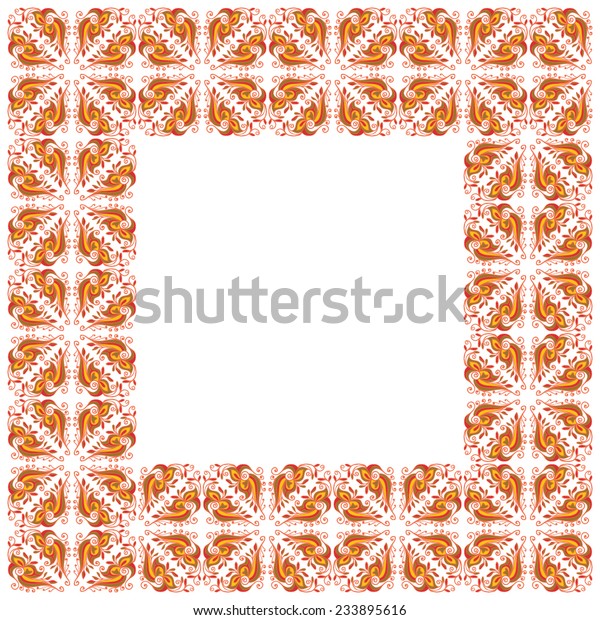 Gypsy Ornamental Frame Vector Square Frame Stock Vector (Royalty Free ...