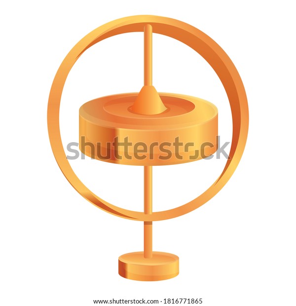 Gyroscope Instrument Icon Cartoon Gyroscope Instrument Stock Vector ...