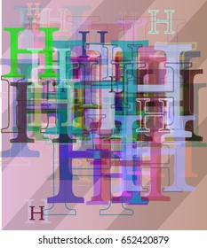 H Alphabet Icon Texture Stock Vector (Royalty Free) 652420879 ...