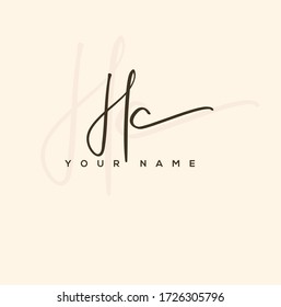 H C Hc Initial Letter Handwriting Stock Vector (Royalty Free ...