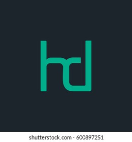 H D Letter Logo Design Vector: vector de stock (libre de regalías ...