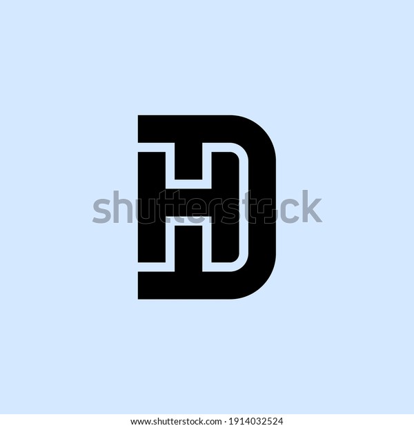 H D Logo Hd Monogram Logotype Stock Vector (Royalty Free) 1914032524 ...