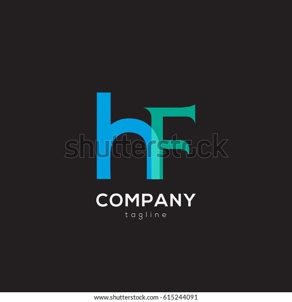 H F Letter Logo Design Vector Stock Vector (Royalty Free) 615244091 ...