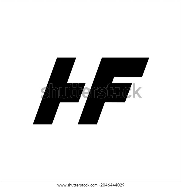 H F Logo Vector Template Sign Stock Vector (Royalty Free) 2046444029 ...