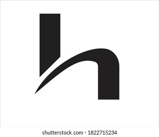 Simple Modern Font Letter H White Stock Vector (Royalty Free) 1602213391