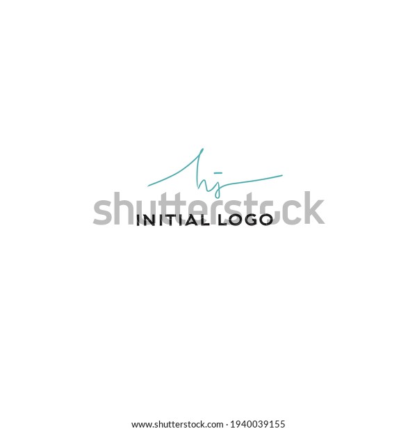 H J Hj Initial Handwriting Handwritten Stock Vector (Royalty Free ...