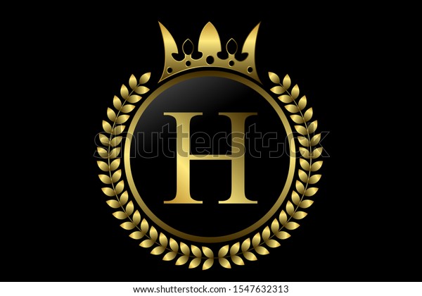 H Letter Crown Monogram Logo Luxury Stock Vector (Royalty Free) 1547632313