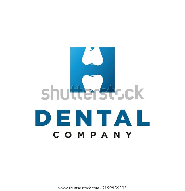 H Letter Initial Dental Modern Logo Stock Vector (Royalty Free ...