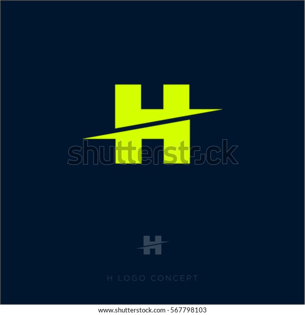 H Letter H Monogram Flat Yellow Stock Vector (Royalty Free) 567798103 ...