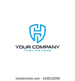 H Letter Shield Security Logo Vector Stock Vector (Royalty Free ...
