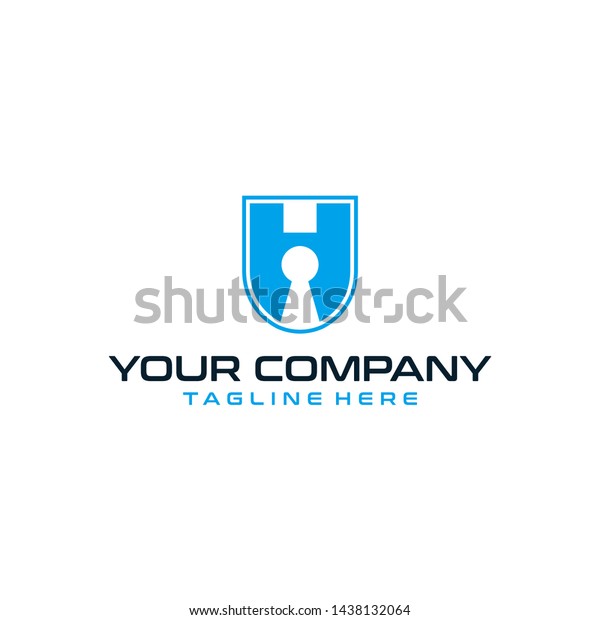 H Letter Shield Security Logo Vector Stock Vector (Royalty Free ...
