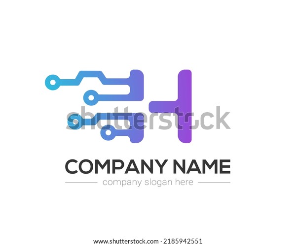 17,817 Letter H With Tech Modern Logo Design Template Images, Stock ...