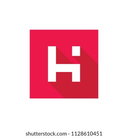 H Logo Design Red Color H Stock Vector (Royalty Free) 1128610451 ...