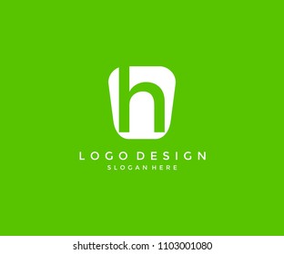 H Logo Inside Modern Abstract Shape Stock Vector (Royalty Free ...