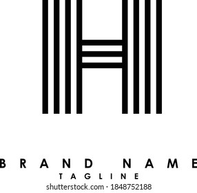 H Logo Line Letter Monogram Alphabet Stock Vector (Royalty Free ...