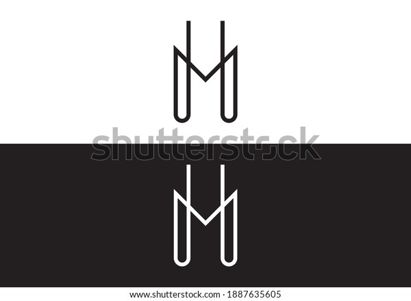 H M Letter Logo Combination Your Stock Vector (Royalty Free) 1887635605 ...
