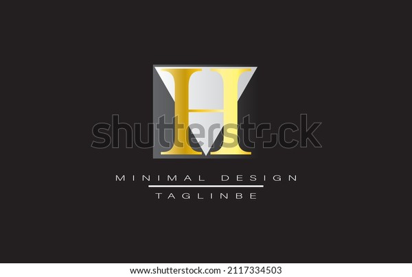 H Minimalist Logo Design Minimal Art Stock Vector (Royalty Free ...