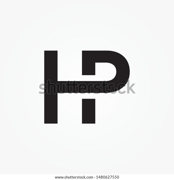 H P Letter Logo Design Stock Vector (Royalty Free) 1480627550 ...