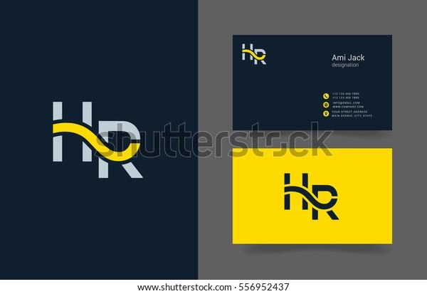 H R Letter Logo Design Vector Stock Vector (Royalty Free) 556952437