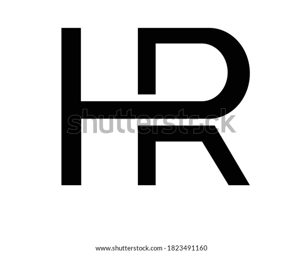 H R Logo Designs Logo Letters Stock Vector (Royalty Free) 1823491160 ...
