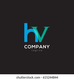 H V Letter Logo Design Vector Stock Vector (Royalty Free) 615224438 ...