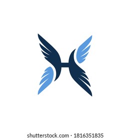 H Wing Logo Icon Stock Vector (Royalty Free) 1816351835 | Shutterstock