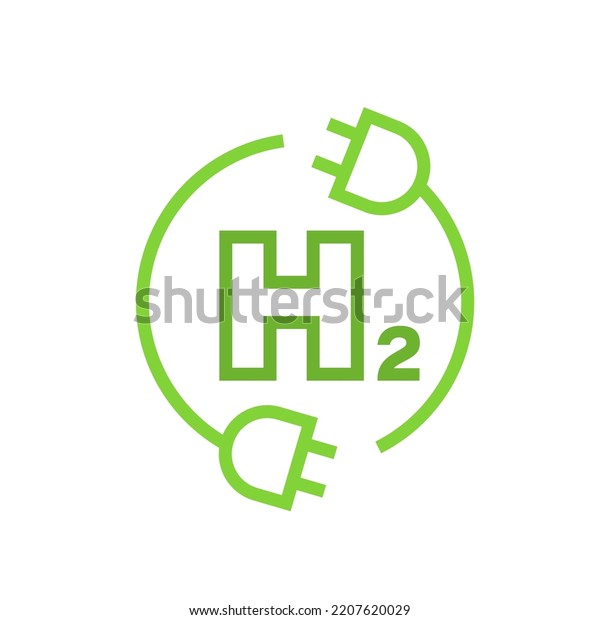H2 Fuel Logo Green Hydrogen Production Stock Vector (Royalty Free ...
