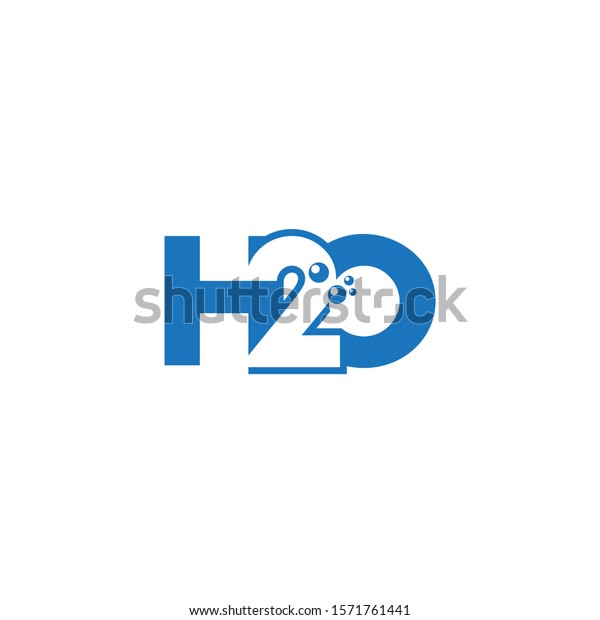 H2o H20 Letter Simple Unique Logo Stock Vector (Royalty Free) 1571761441