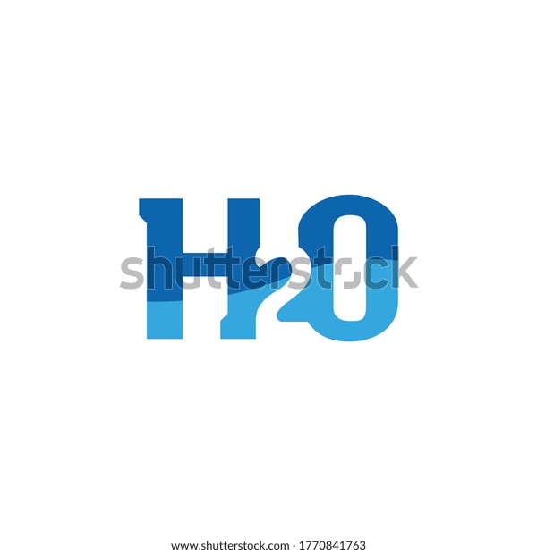 H2o H20 Letter Simple Unique Logo Stock Vector (Royalty Free ...