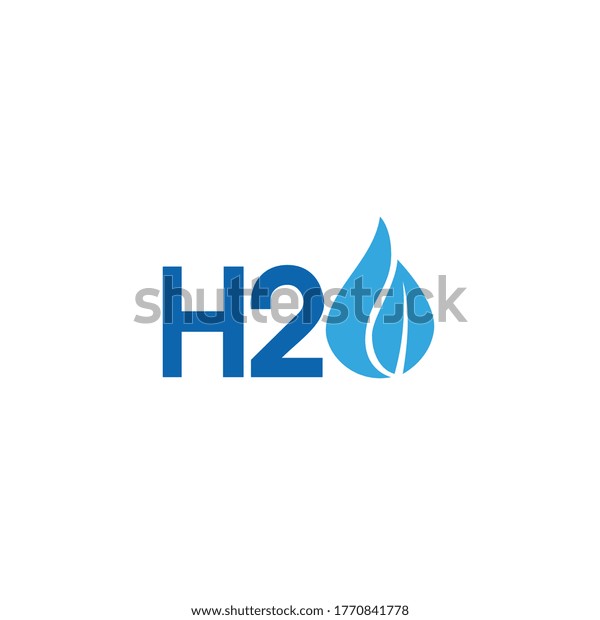 H2o H20 Letter Simple Unique Logo Stock Vector (Royalty Free ...