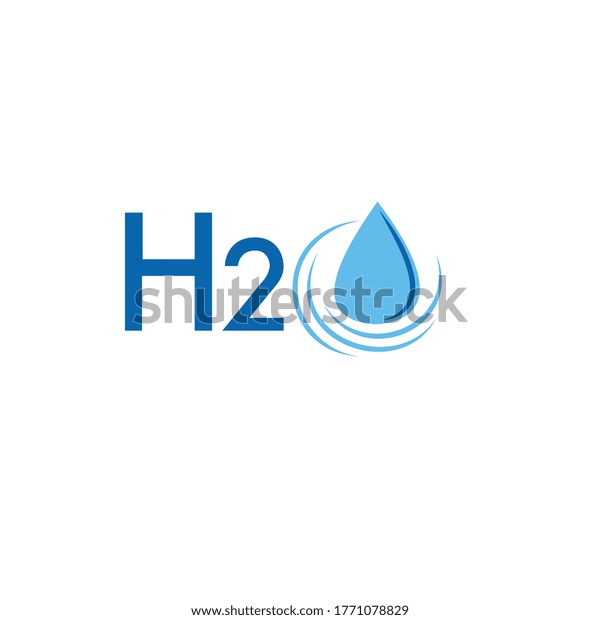 H2o H20 Letter Simple Unique Logo Stock Vector (Royalty Free) 1771078829