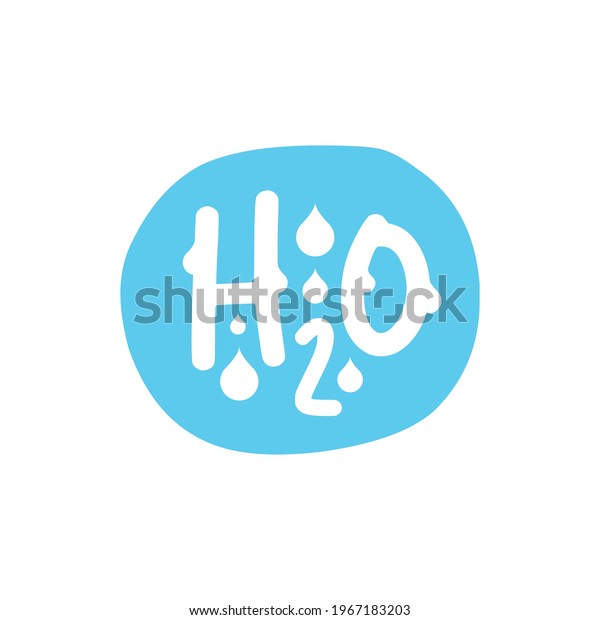 H2o Hydrogen Oxygen Atoms H2o Formula Stock Vector (Royalty Free ...