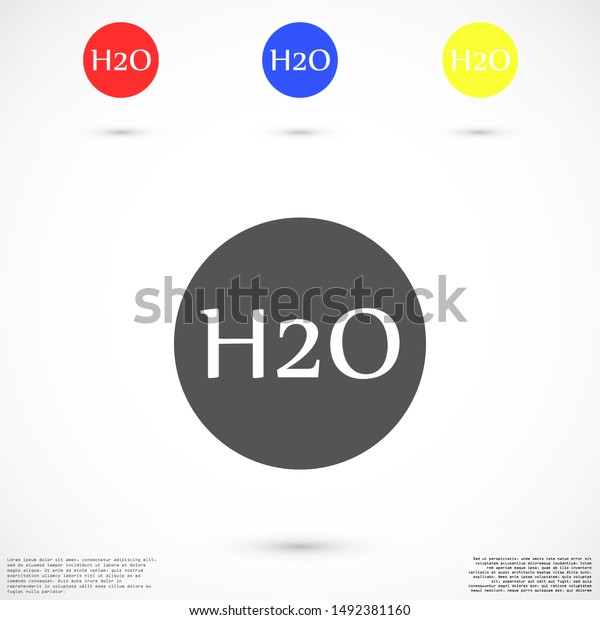 H2o Icon H2o Linear Symbol Design Stock Vector (Royalty Free ...