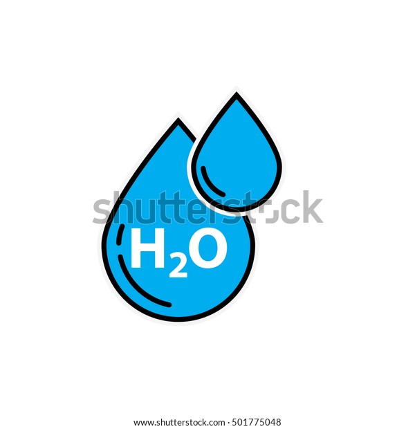 H2o Icon Vector Illustration Stock Vector (Royalty Free) 501775048
