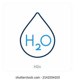 H2o Science Icon Concept Stock Vector (Royalty Free) 2141034103 ...