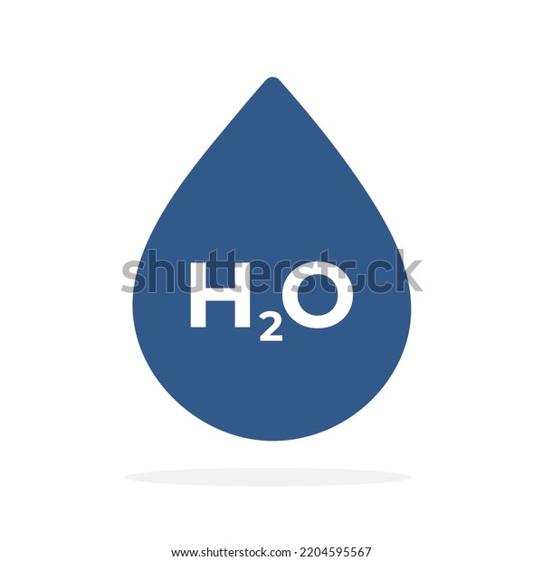 H2o Water Drop Vector Icon Water Stock Vector (Royalty Free) 2204595567 ...