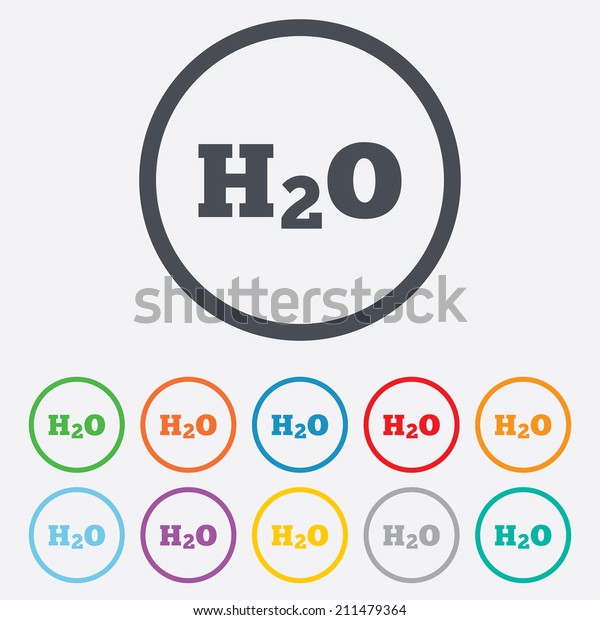 H2o Water Formula Sign Icon Chemistry Stock Vector (Royalty Free ...