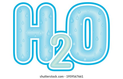 H2o Water Logo Design Vector Illustration Stock Vector (Royalty Free ...