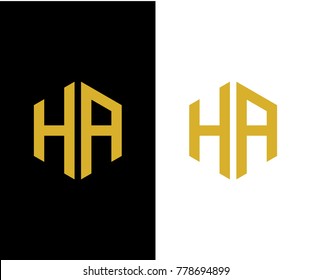 Ha Initial Hexagon Icon Letter Logo Stock Vector (Royalty Free ...
