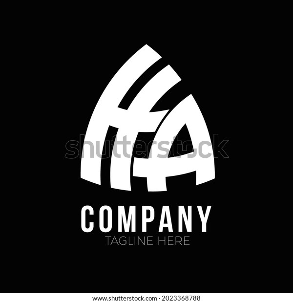 Ha Monogram Letter Logo Ha Typography Stock Vector (Royalty Free ...
