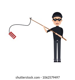 Hacker Fishing Rod Stock Vector (Royalty Free) 1062579497 | Shutterstock