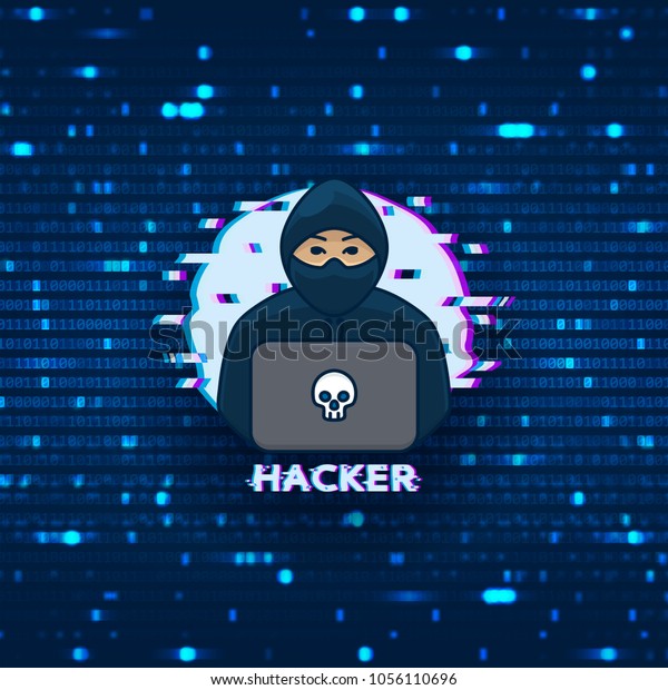 Hacker Logo Template Symbol Digital Thief Stock Vector (Royalty Free ...