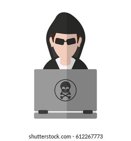 Hacker Man Icon Stock Vector (Royalty Free) 612267773