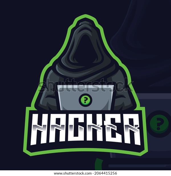 Hacker Mascot Gaming Logo Template Stock Vector (Royalty Free ...