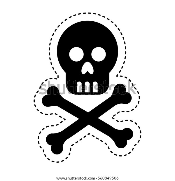 Hacker Skull Alert Isolated Icon Vector Stock Vector (Royalty Free ...